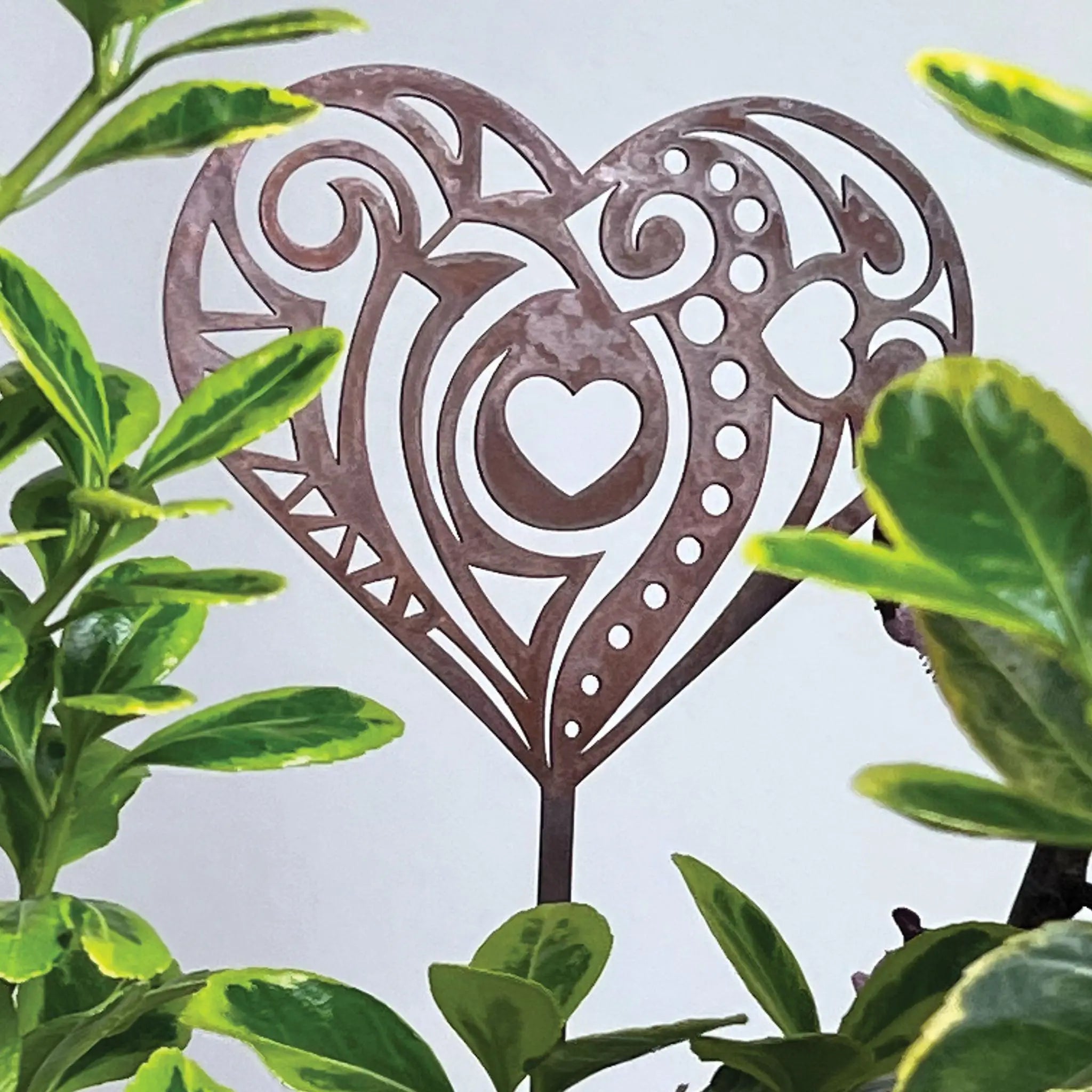 🌺 Cœur De Fleur De Steelmonks Acier Corten Unique Pour Les Occasions