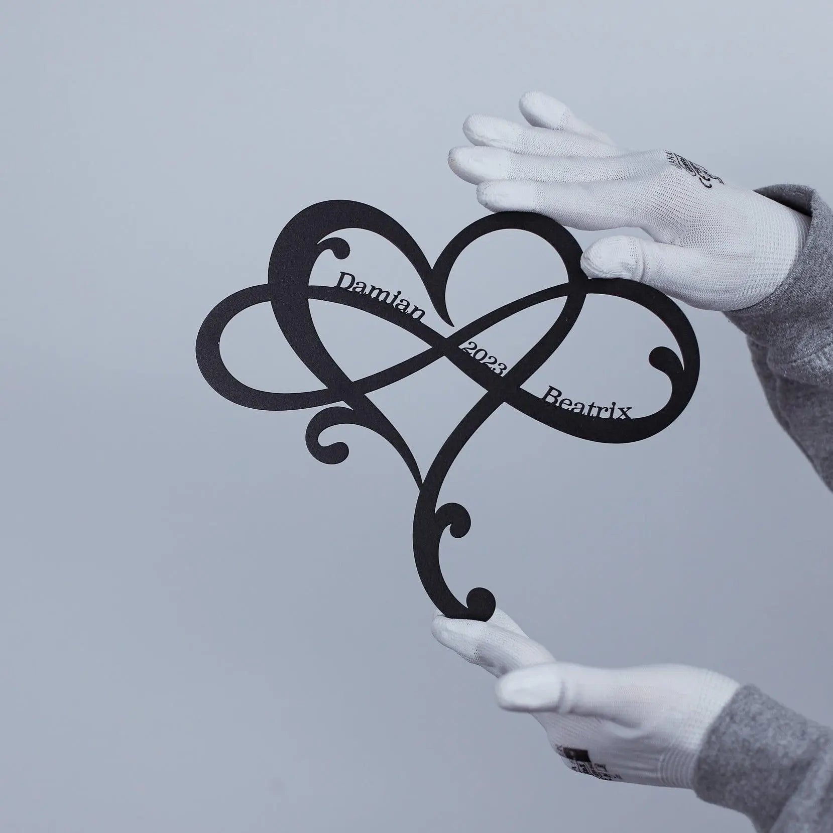 Enseignes Personnalisées Cœur Infini : L'Amour pour l'Éternité — Steelmonks